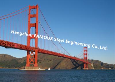 China Clear Span Road Bridge Steel Suspension Bridge For Public Transportation for sale