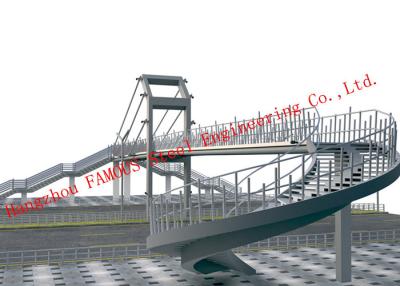 China Steel Structure Circular Arc Shape Temporary Pedestrian Bridge for Urban Traffic Solutions for sale