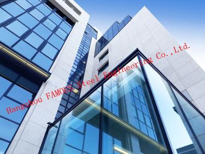 China Half Hidden Frame With Laminated Insulation Double Skin Glass Curtain Wall For Commercial Building for sale