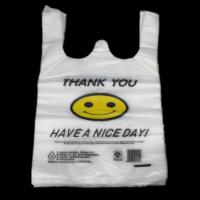 China 10 - 25MIC Thickness Biodegradable T Shirt Bags With Customized Logo for sale