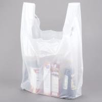 China HDPE Material T Shirt Shopping Bags Large White Colour 13