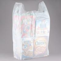 China LDPE Material White Plastic T Shirt Bags , Reusable Personalized T Shirt Bags for sale