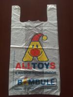 China 240+120*450mm 16mic  Plastic T-Shirt Shopping Bag - 500/Case , HDPE Material for sale