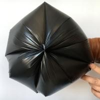 China Black Extra Strong HDPE OEM Plastic Garbage Bags Recyclable Custom Printed for sale