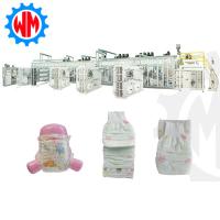 China High Speed Full Servo Baby Diaper Production Line 25m×6m×3m with 98% Qualification Rate and CE Certification for sale