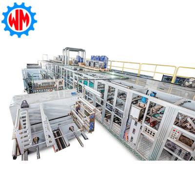 China Full Servo Pull-Up T-Shape Diaper Manufacturing Plant with 600-800 pieces/minute Capacity and CE Certification for sale