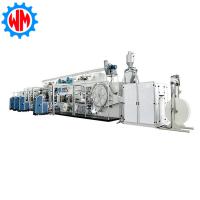 China Full Servo Adult Diaper Making Machine with PLC Control, 250-350 pcs/min Production, 400 KW Capacity for sale