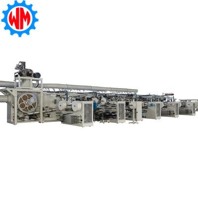 China Full Servo Adult Diaper Making Machine 400KW Automatic Production Line with ≤2% Reject Rate for sale