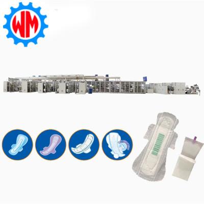 China Full Servo Sanitary Napkin Production Line with 1200 pcs/min Speed and 45 kW Capacity - Automated Control System for sale