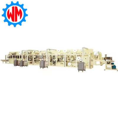 China PLC Control Automatic Sanitary Napkin Production Machine 380V 3 Phase 1200pcs/min 50 Tons for sale