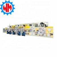 China High Speed Full Servo Sanitary Napkin Production Line with PLC Control System, 380V Power, 70 Tons Weight for sale