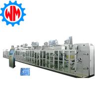China Fully Automatic Non-Woven Sanitary Pad Making Machine 350m/min with PLC Control and 380V Power Supply for sale