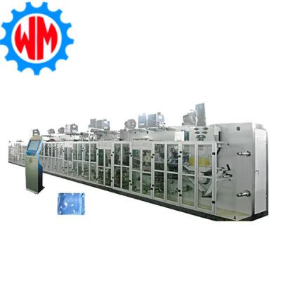 China Fully Automatic Non-Woven Sanitary Pad Making Machine 350m/min with PLC Control and 380V Power Supply for sale