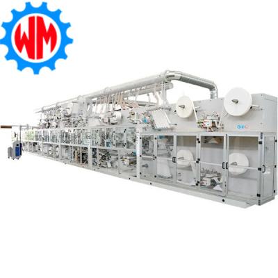 China Full Automatic Sanitary Pad Production Line 800-1200 PPM with CE Certification and PLC Control System for sale
