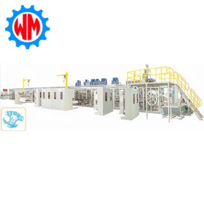 China Full Servo Baby Training Pants Production Line 600pcs/min 380V Industrial Diaper Equipment for sale