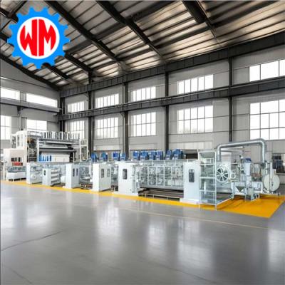 China 800 pcs/min Big Ring Waist Baby Pull Diaper Production Line with PLC Control and 205KW Power for sale