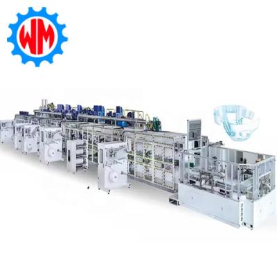 China High Efficiency Big Ring Waist Diaper Production Plant with PLC Control System - 800pcs/min Design Speed, 600pcs/min Working Capacity for sale