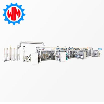 China High Speed Big Ring Waist Baby Diaper Production Line 800pcs/min 600pcs/min Working Speed 205KW Power for sale