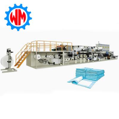 China Intelligent Control Underpad Manufacturing Machine 350m/min with PLC System and 205KW Capacity for Medical Products for sale