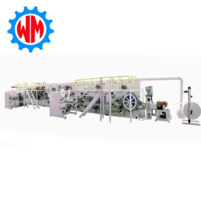 China PLC Underpad Machine 250 Meters/Min Production Line with 205KW Power and 70 Ton Weight for sale