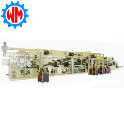 China CE Sanitary Napkin Production Line 1200pcs/min PLC Servo Drive 240V for sale