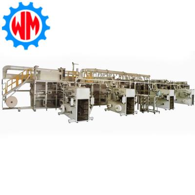 China Baby Diaper Production Line 600 PPM PLC Controlled Customizable Machinery for sale