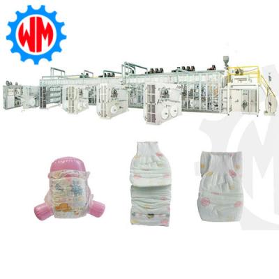 China PLC Controlled Baby Diaper Making Line 380V 50HZ Dual Track Production for sale