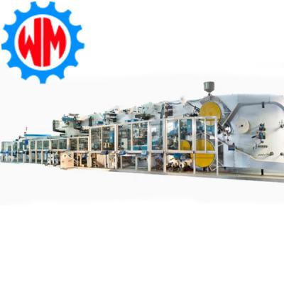 China PLC HMI Sanitary Napkin Manufacturing Line 380V 50Hz 300m/h Production Efficiency for sale