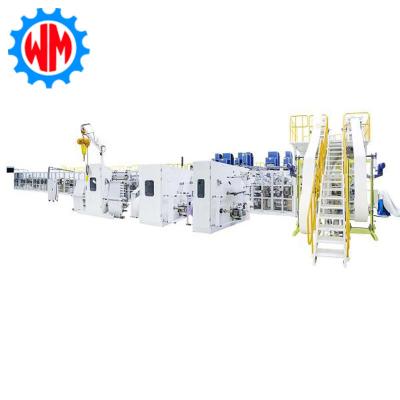 China CE Certified Adult Diaper Production Line 90% Efficiency 400KW HMI Operating Diaper Making Machine for sale
