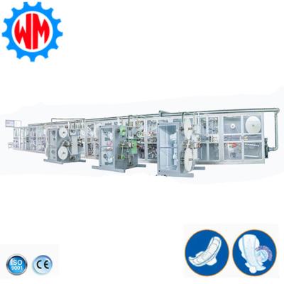 China Sanitary Napkin Production Line 1200pcs/min PLC Control CE Certified 240V 50Hz for sale