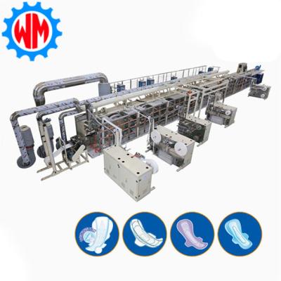 China Sanitary Napkin Production Line 800-1200pcs/min Quick Model Change 240V 50Hz for sale