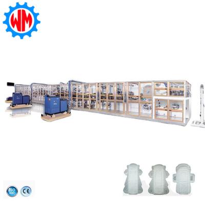 China Sanitary Pad Making Machine Engineers Installation Oversea Hygiene Safety for sale