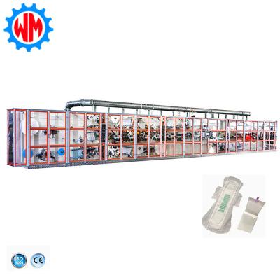 China Disposable Womeng Sanitary Pad Machine Servo Motor Control SAP Raw Material for sale
