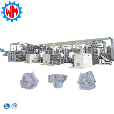 China Diaper Production Line Oversea Installation Customized Direction Full Servo System for sale