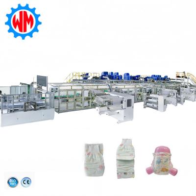 China Advanced Full Servo Control CE Baby Diaper Making Machine with Sample to Be Sent for sale