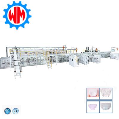 China High Speed Sanitary Pad Menstrual Panties Making Machine 250-400pcs/min with Auto Packaging & Touch Screen Control for sale