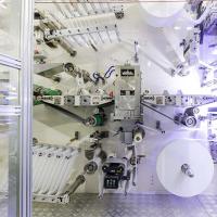 China Sanitary Napkin Production Line 1200pcs/min 240V 50Hz High Efficiency for sale