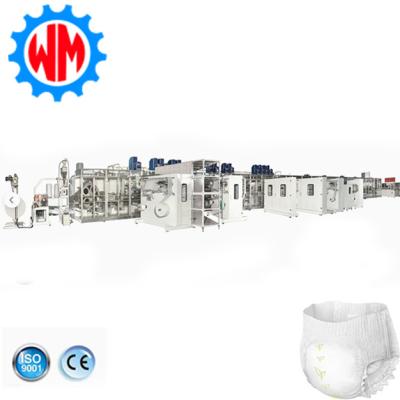 China Full Servo Baby Training Panties Pull Ups Making Machine 500-800 Pcs Min CE ISO for sale