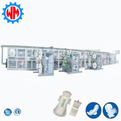 China Sanitary Pad Production Line 800-1200 Pcs/Min PLC Servo Drive CE Certified for sale