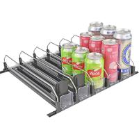 China YOMO Slow Motion Pusher 64mm Width Drink Dispenser Organizer for Refrigerator Shelf Cooler for sale
