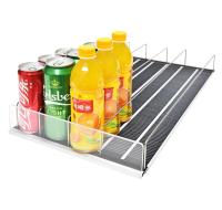 China Gravity Feed Roller Shelf for Beverage Cans Retail Display 490mm Width Adjustable for sale