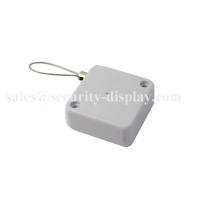 China Square Anti Theft Pull Box 43x43x17mm ABS Plastic Retractable Security Tether 90cm Cable for sale