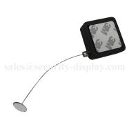 China Square Anti Theft Pull Box 43x43x17mm ABS Plastic Retractable Security Tether 90cm Cable for sale