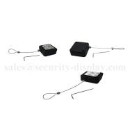 China Square Anti Theft Pull Box 43x43x17mm ABS Plastic Retractable Security Tether 90cm Cable for sale