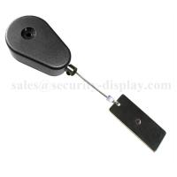 China Teardrop Pullbox Anti Theft Tether 90cm Cable 0.9mm Diameter with Sticky Dog Tag Endfitting for sale