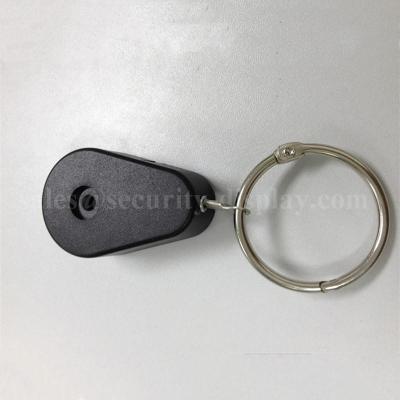 China Drop-shaped Plastic Retractable Anti-theft Pull Box with Key Ring 90cm Cable 0.9mm for sale
