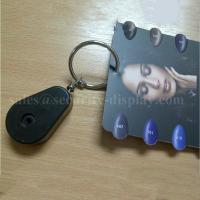 China Drop-shaped Plastic Retractable Anti-theft Pull Box with Key Ring 90cm Cable 0.9mm for sale