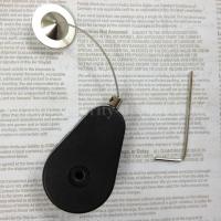 China Drop Shaped Anti Theft Pull Box Security Recoiler 90cm Nylon Cover Cable 0.9mm for sale