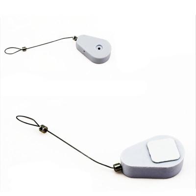 China Drop Shaped Store Display Security Tether Retractors 90cm Cable 0.9mm Diameter ABS Plastic for sale