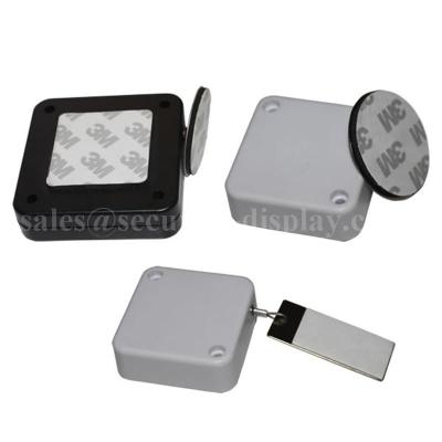 China Square Anti-Theft Retractable Pull Box Recoiler ABS 43mm 90cm Stainless Steel Cable for sale